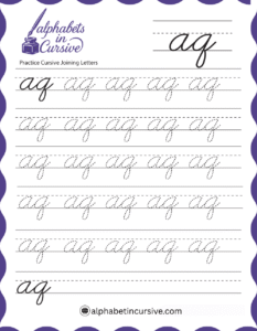 Download Printable Cursive Joining Letters Worksheets