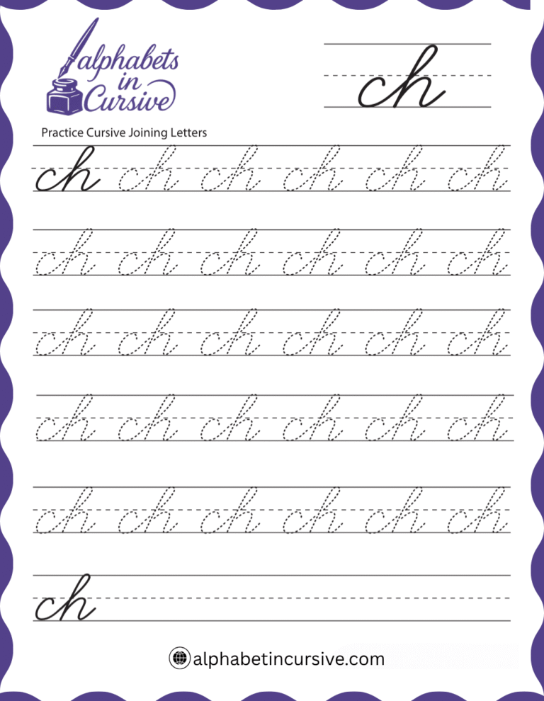 Download Printable Cursive Joining Letters Worksheets