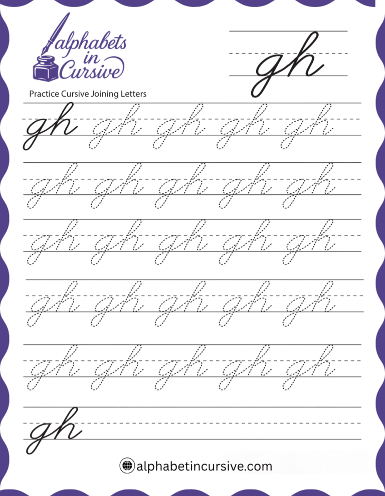 Download Printable Cursive Joining Letters Worksheets